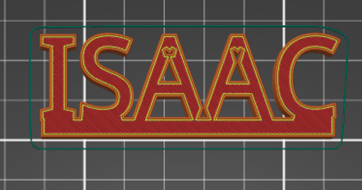 Lichtgevend jongens naam Isaac, Luminous boys name Isaac by Ludo B ...