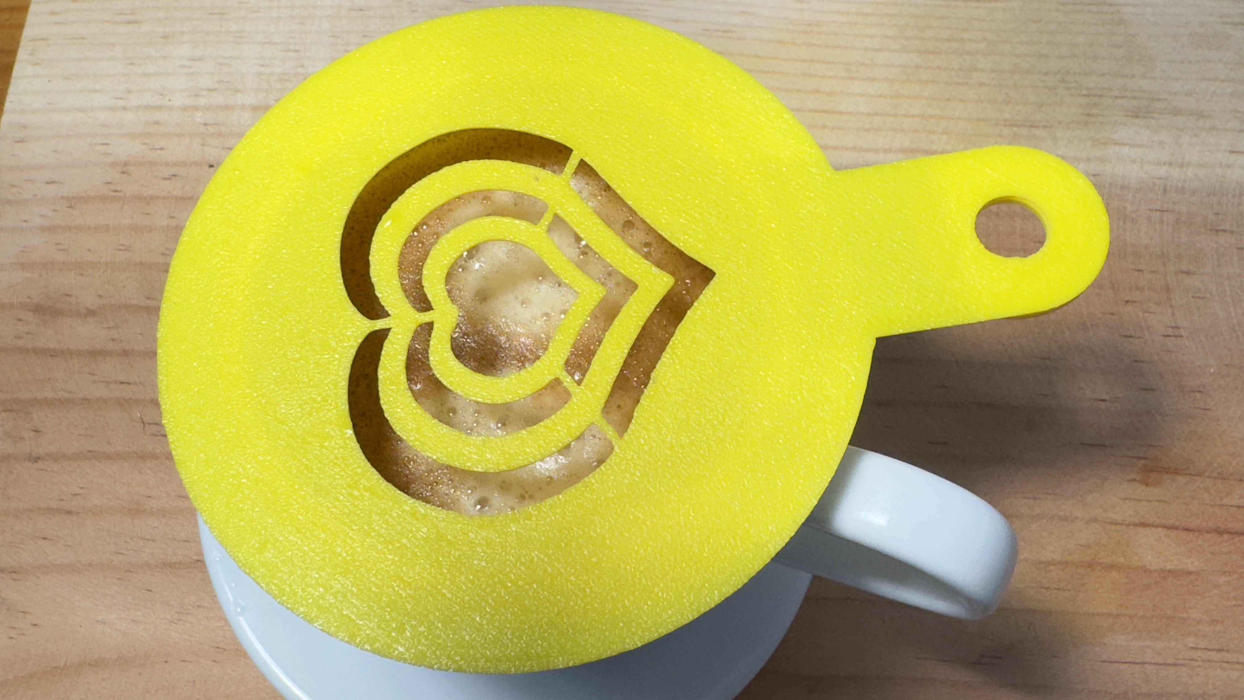 COFFEE CUP HEART TEMPLATE (Stencil) by MARK | Download free STL model ...