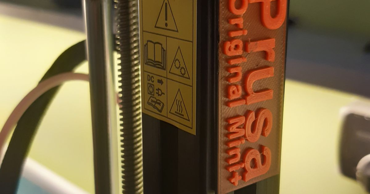 Inscription Prusa MINI+ sign by Norberto | Download free STL model ...