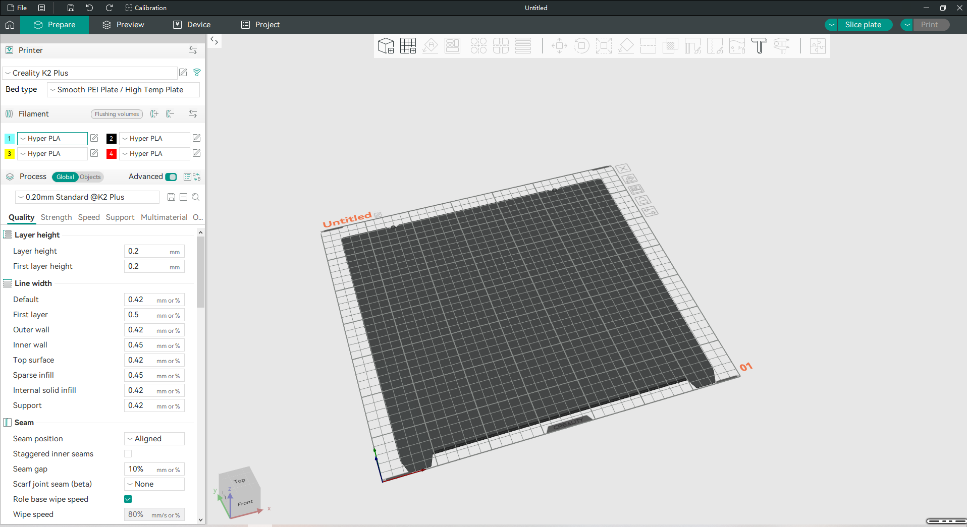 Creality K2 Plus orcaslicer config da Brandon Wang | Scarica il modello ...