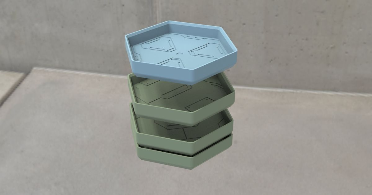 Hive - STACK - Gunpla inspired sorting tray set by Hank | Download free STL model | Printables.com