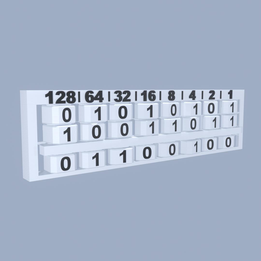 Binary Abacus Counter | Educational Tool by 0VER1DE | Download free STL model | Printables.com
