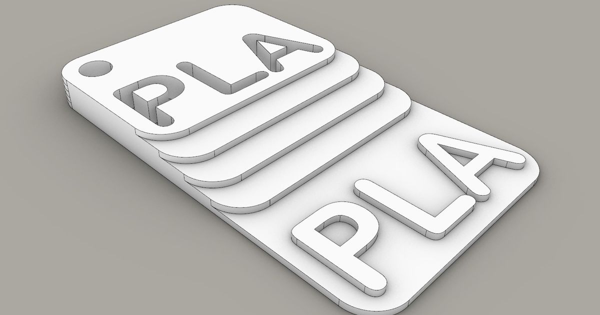 PLA Sample Chip by Waggy Tail | Download free STL model | Printables.com