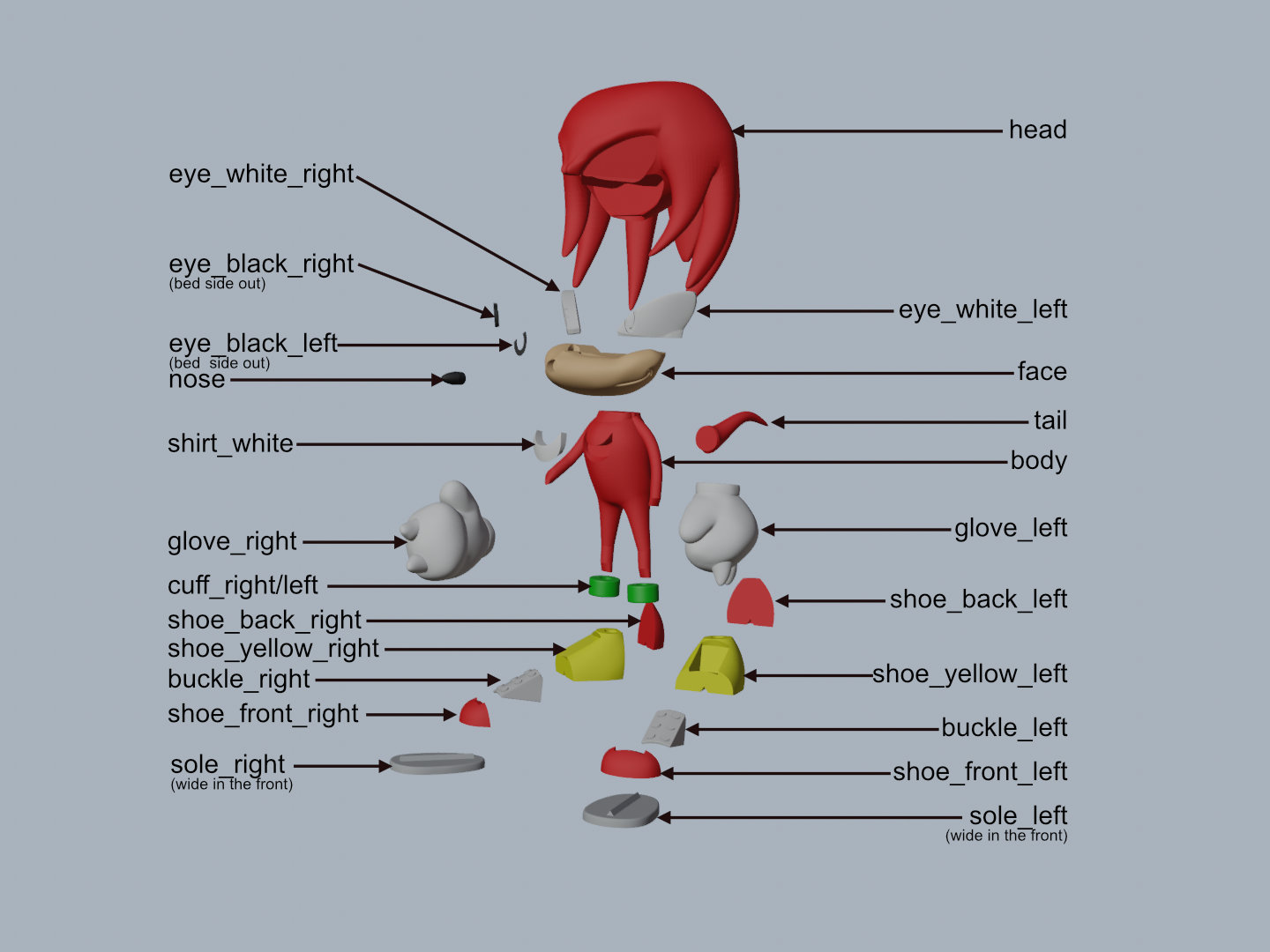 Knuckles - Classic by reddadsteve | Download free STL model ...