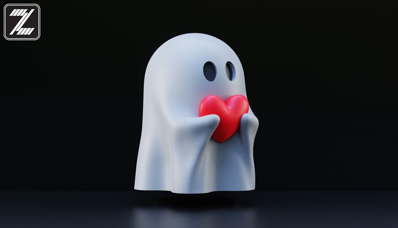 Halloween ghost heart by Keegan Esh | Download free STL model ...