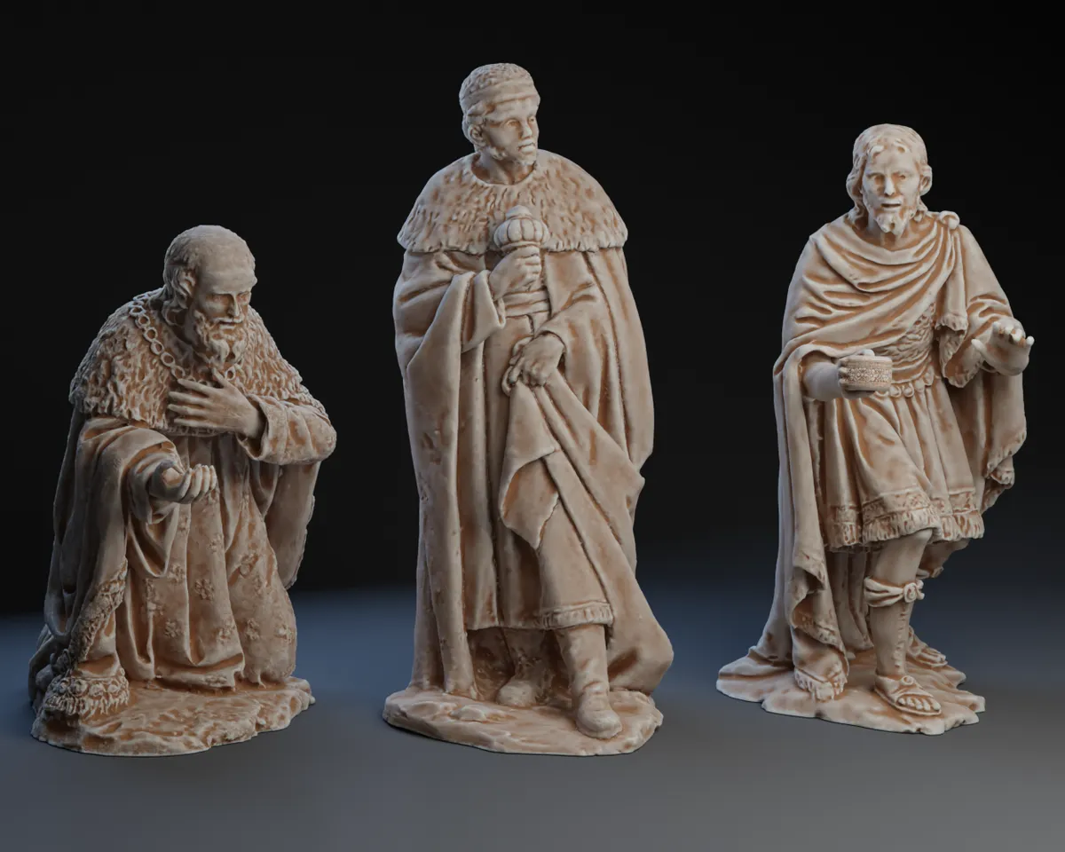 Nativity Magi / Wise Men by Peter Farell | Download free STL model ...