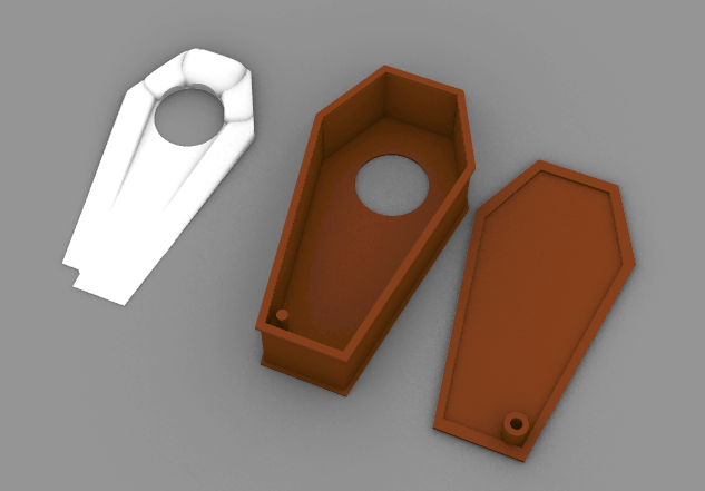Coffin for a kid's dead finger (lid, cushion) Halloween prank. by Borq ...