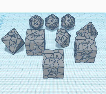cracked dice set by dragonmaker | Download free STL model | Printables.com