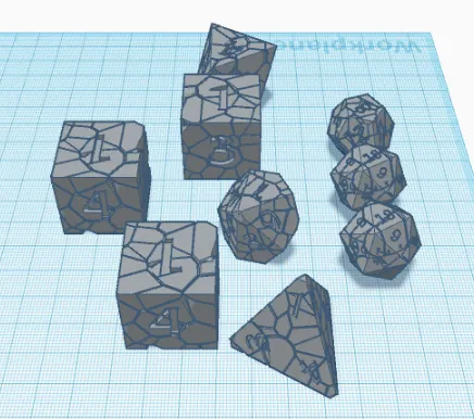 cracked dice set by dragonmaker | Download free STL model | Printables.com