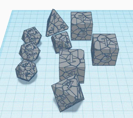 cracked dice set by dragonmaker | Download free STL model | Printables.com