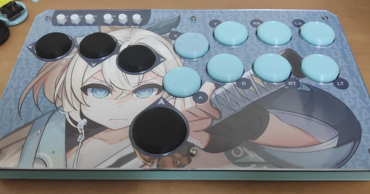 Arcade Button Caps for Kailh Choc v1 in Flatbox Controller by Crayphish ...