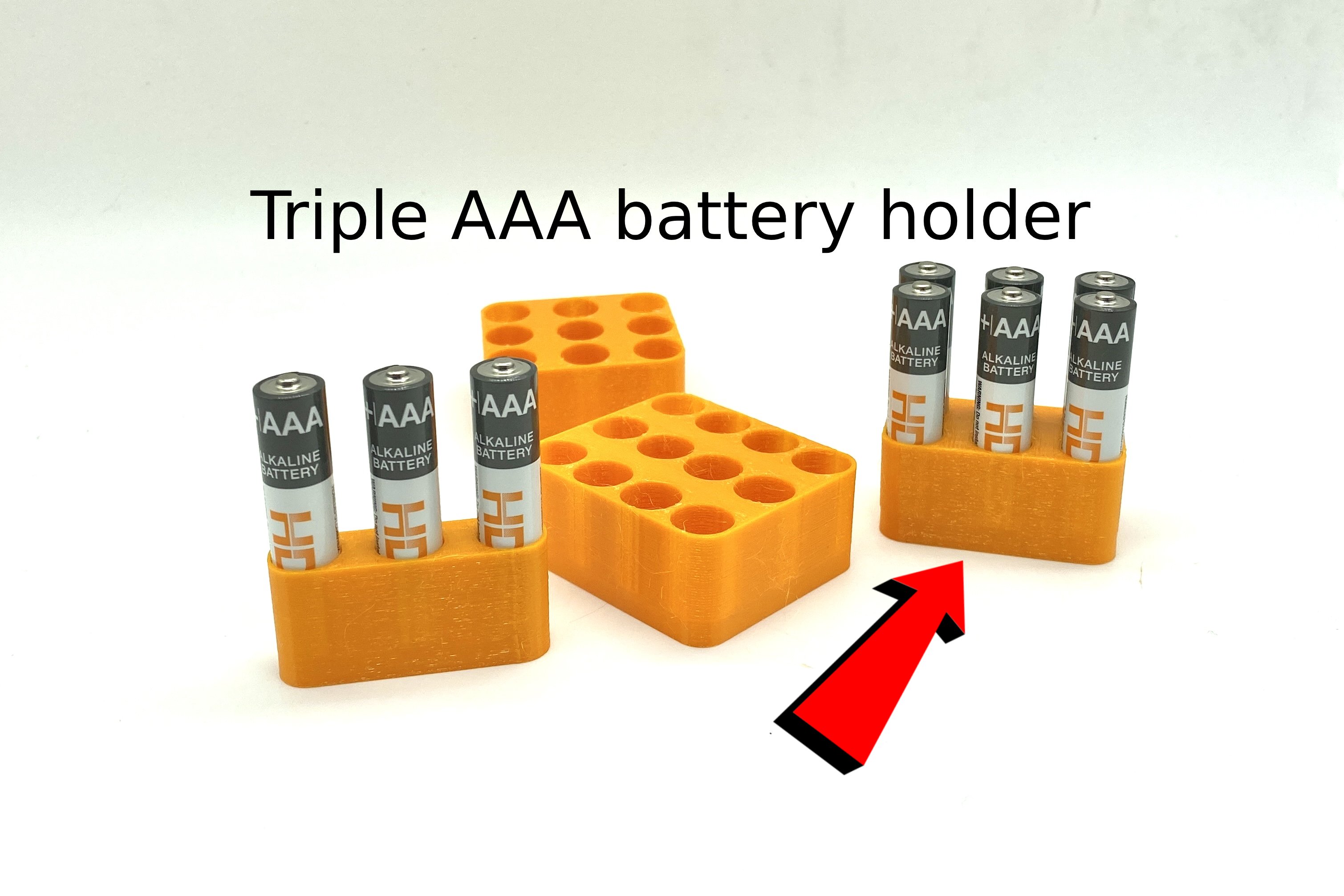 Triple AAA battery holder by Poly Designs | Download free STL model ...