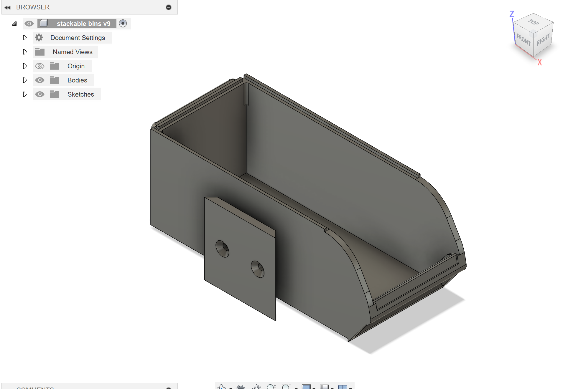 stackable bins with wall mount by Nic | Download free STL model | Printables.com