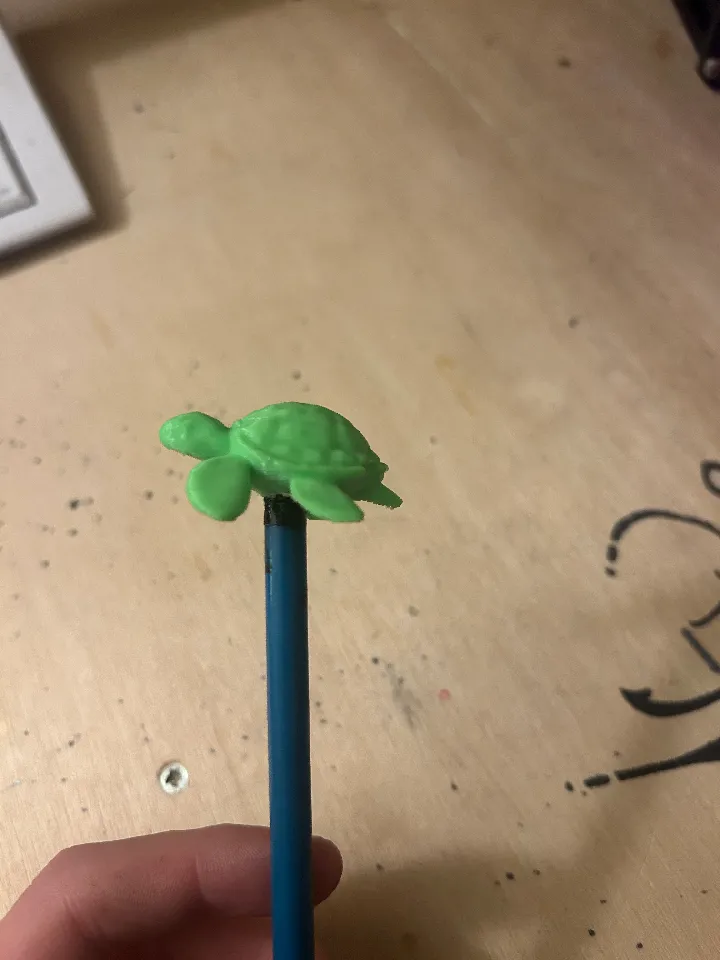 Turtle Pencil Topper by Tasp3D | Download free STL model | Printables.com