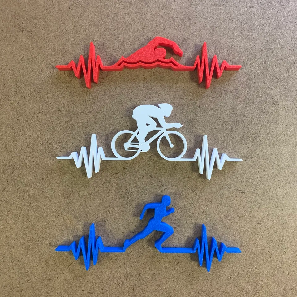 Swim Bike Run Heartbeat by TperroneDesign | Download free STL model ...