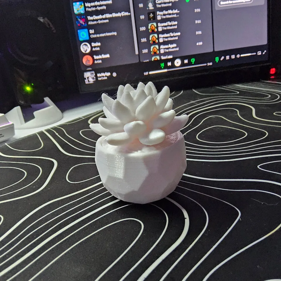 Fake plant customizable with storage inside by Hold Ctrl | Download free STL model | Printables.com