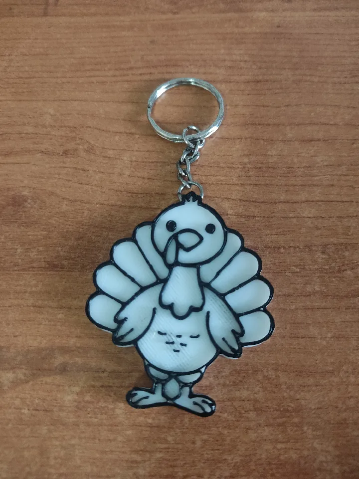 Thanksgiving Turkey Keychain by PrintCube3D | Download free STL model ...