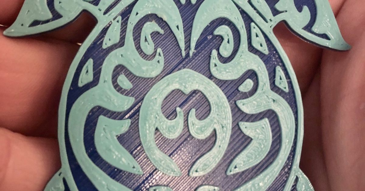 Turtle Key Chain by Ty | Download free STL model | Printables.com