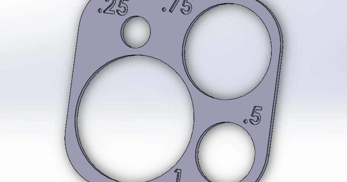 Super Fast Circle Diameter Checker by Zombie Joe 3D | Download free STL ...