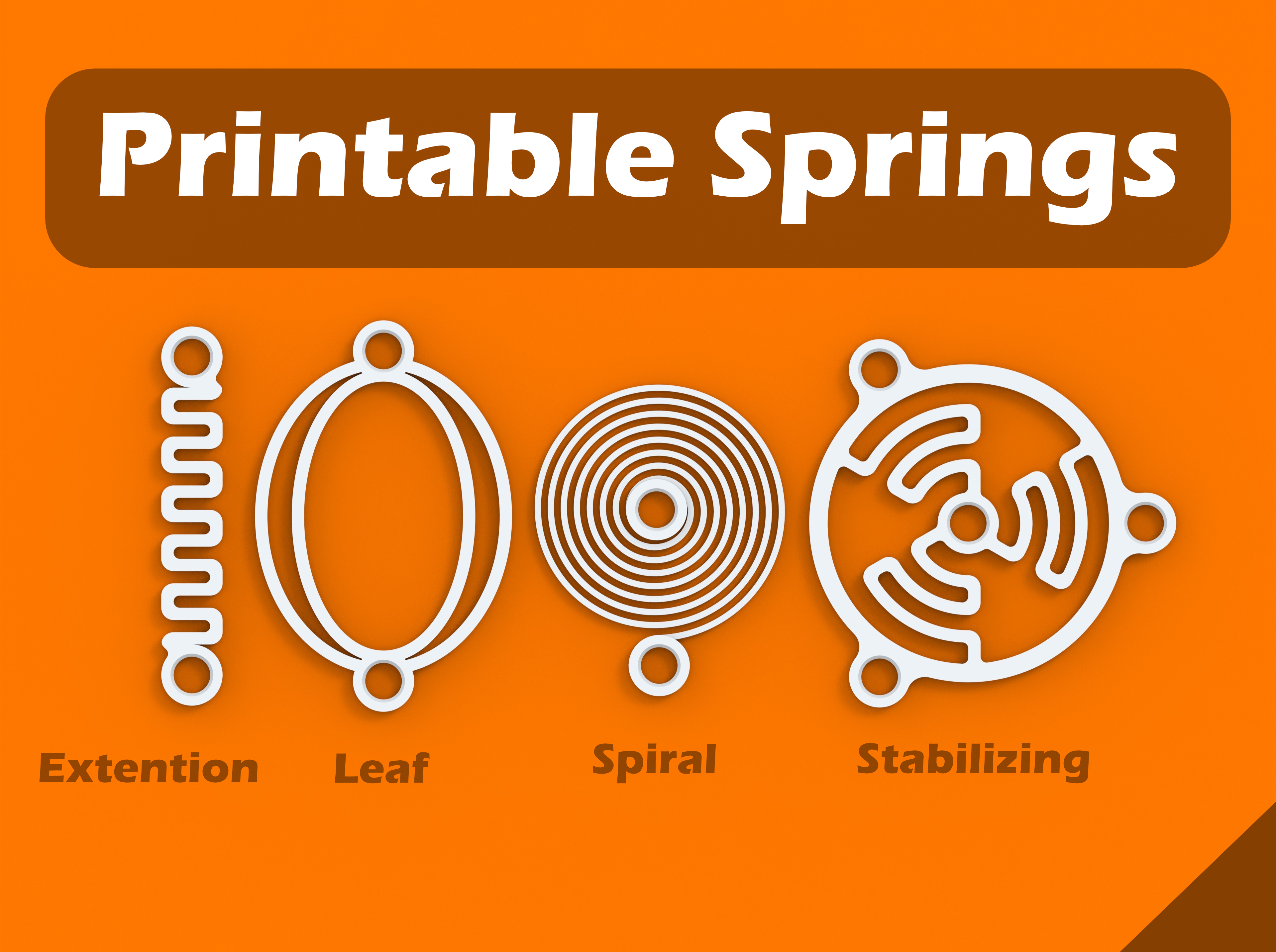 3D Printable Springs - 4 Variations by VC Design | Download free STL ...