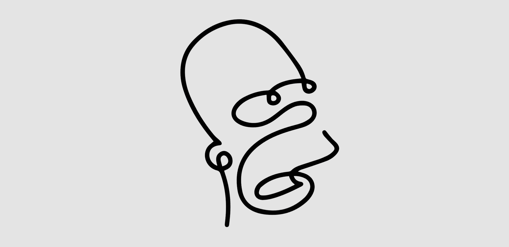 Homer Simpson Line Art by LeTTDesign | Download free STL model ...