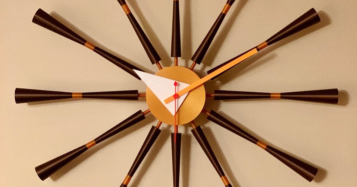 George Nelson Spindle Clock by TperroneDesign | Printables Store