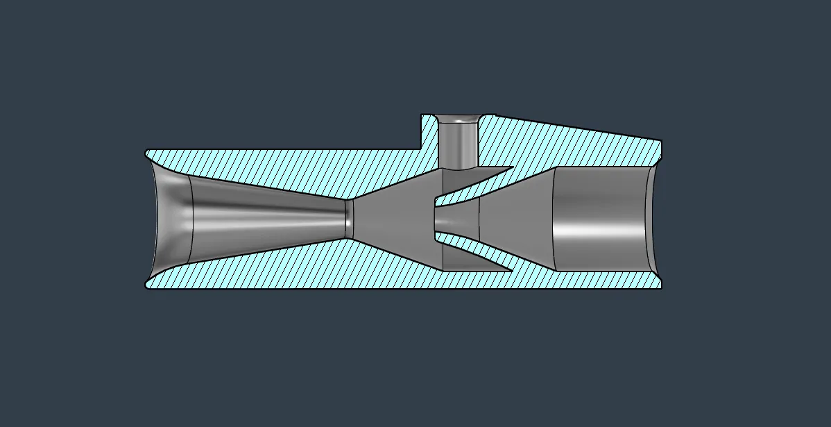 VENTURI VACUUM PUMP | Venturi nozzle by MarcelloV | Download free STL ...