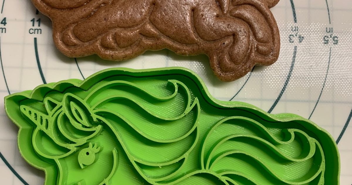 Unicorn cookie cutter by Coarse | Download free STL model | Printables.com
