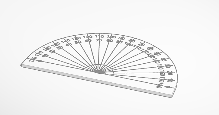 Protractor by Edge Design | Download free STL model | Printables.com