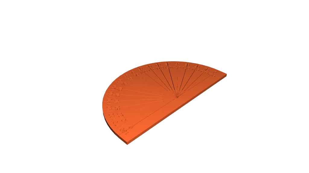 Protractor by Edge Design | Download free STL model | Printables.com
