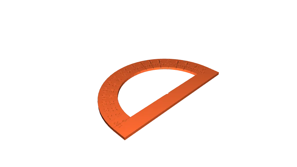 Protractor (With Hole) by Edge Design | Download free STL model ...