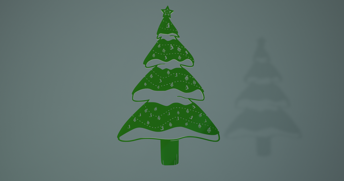 Christmas Tree Cutout Wall Art / Ornament by Blakesmakes3d | Download free STL model ...