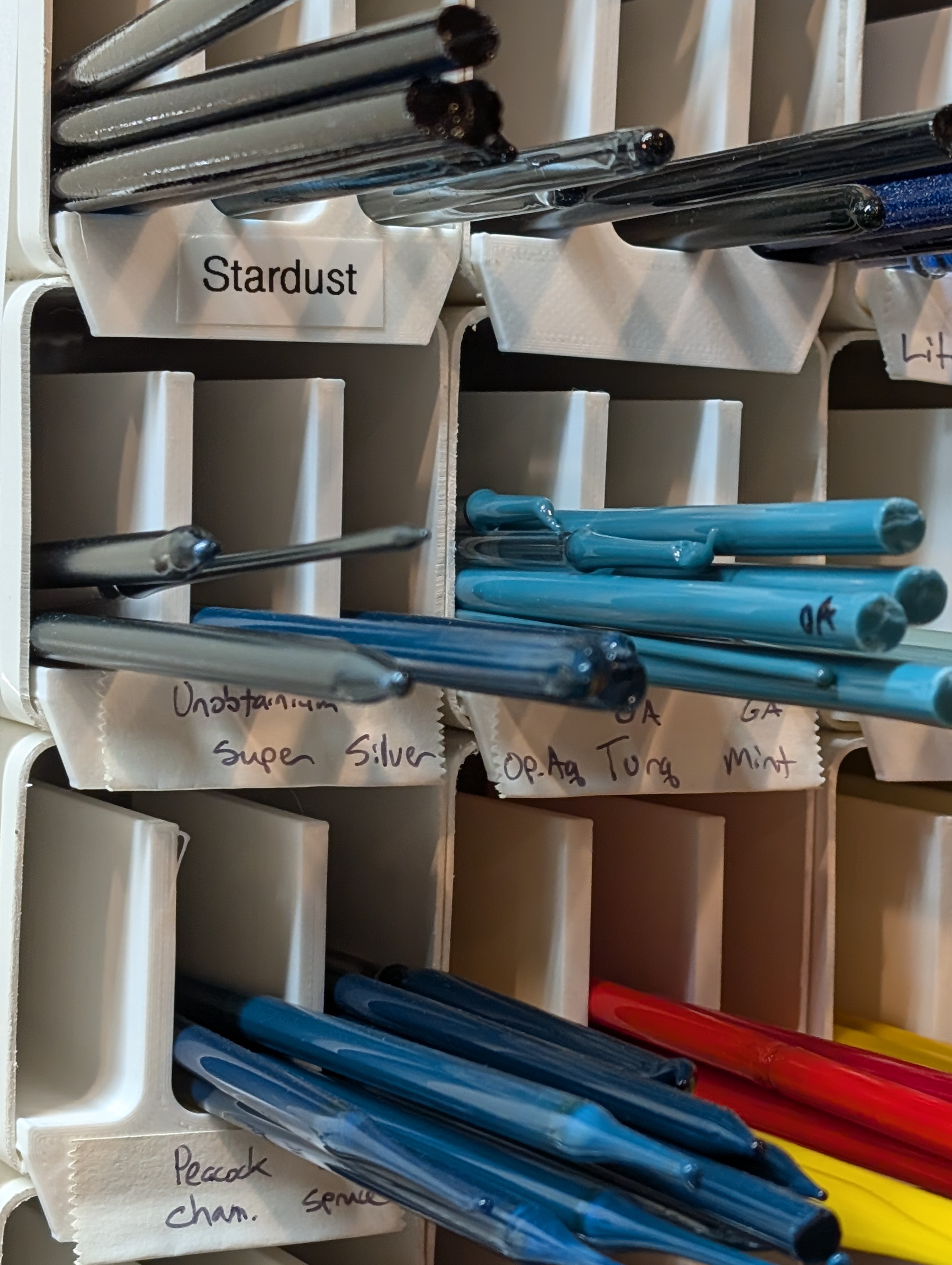 Dividers for 2.5" downspout glass rod storage by HPGlass | Download ...