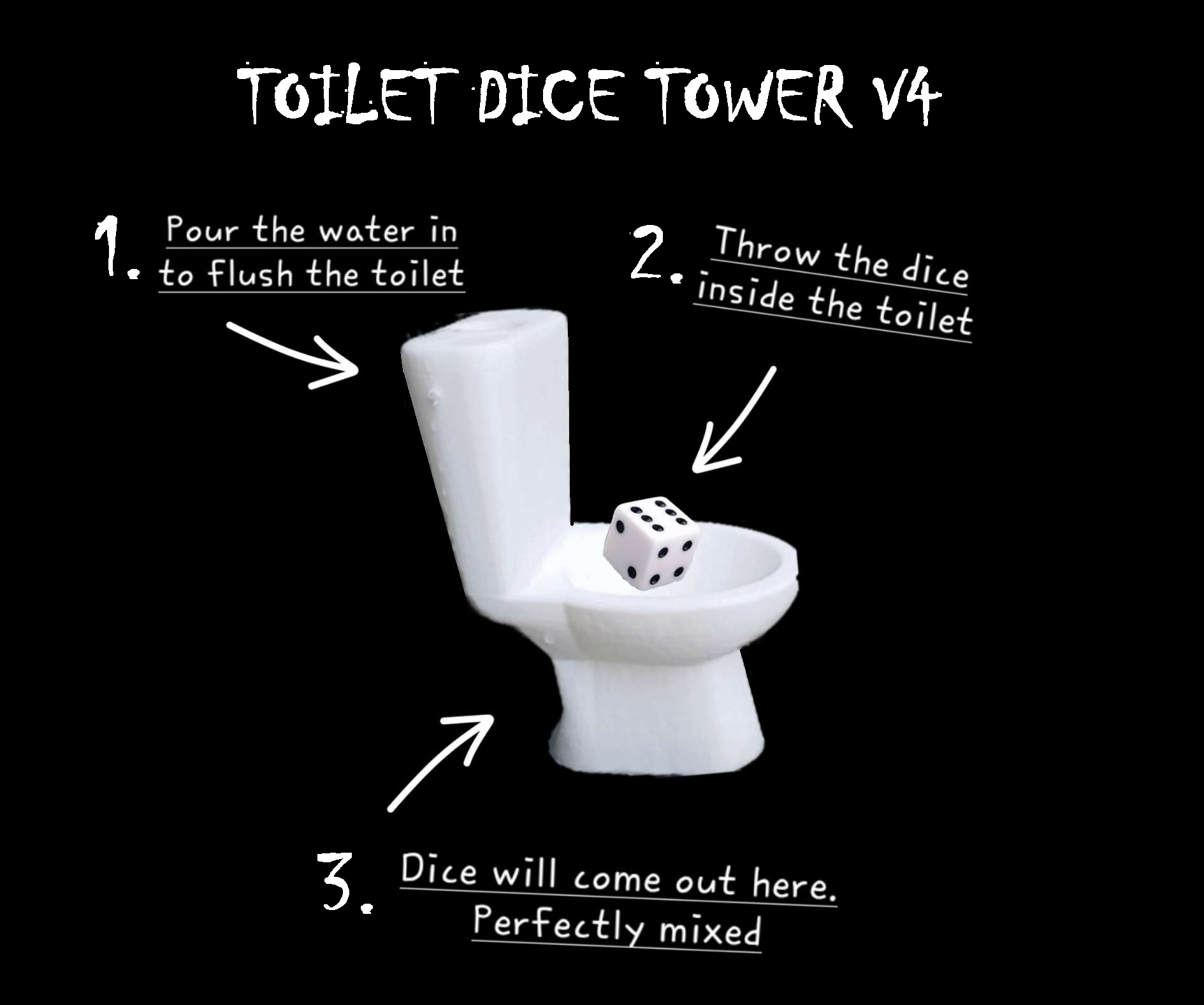 TOILET dice tower V4 by jakub | Download free STL model | Printables.com