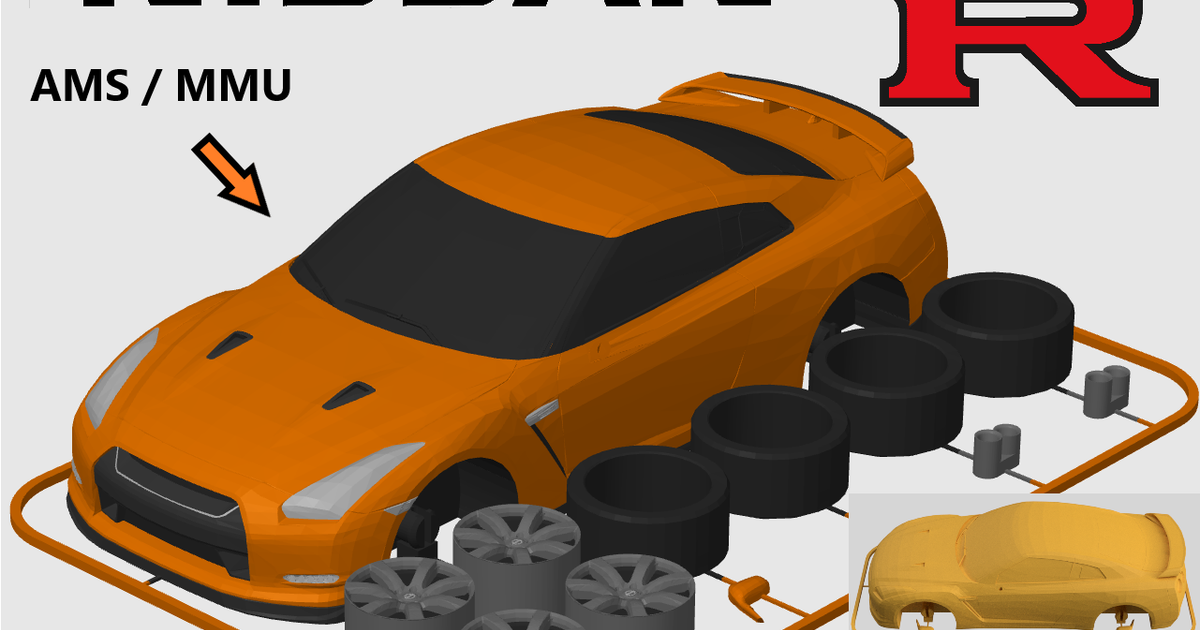 Nissan GT-R R35 Kit Card (1:24 scale) by The Kit Card Guy | Download ...