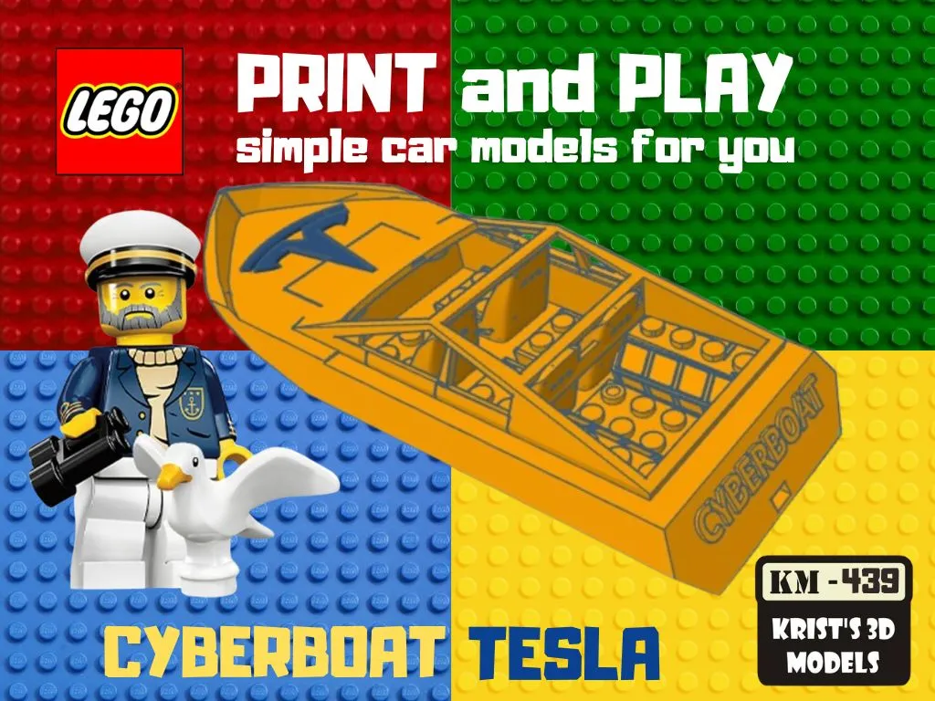 LEGO TESLA CYBERBOAT by Mgr. Pavel Krist | Download free STL model ...
