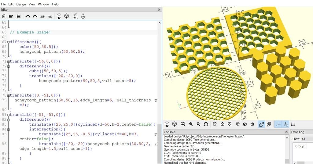 Print-Optimized Parametric Honeycomb Pattern Generator Module for ...