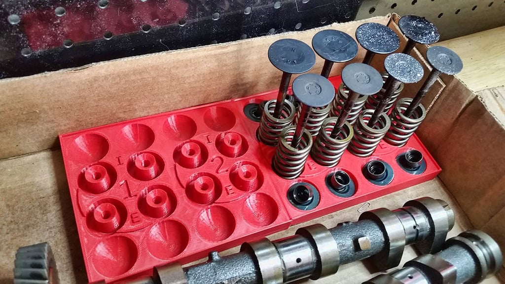 Parametric 16 Valve Engine Head Disassembly Tray / Parts Organizer by ...