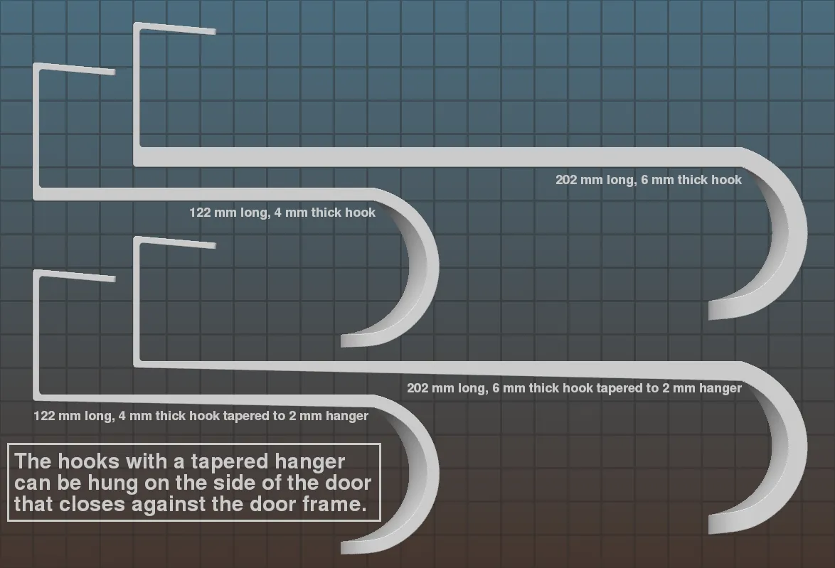 Strong Door Hook by GabeS | Download free STL model | Printables.com