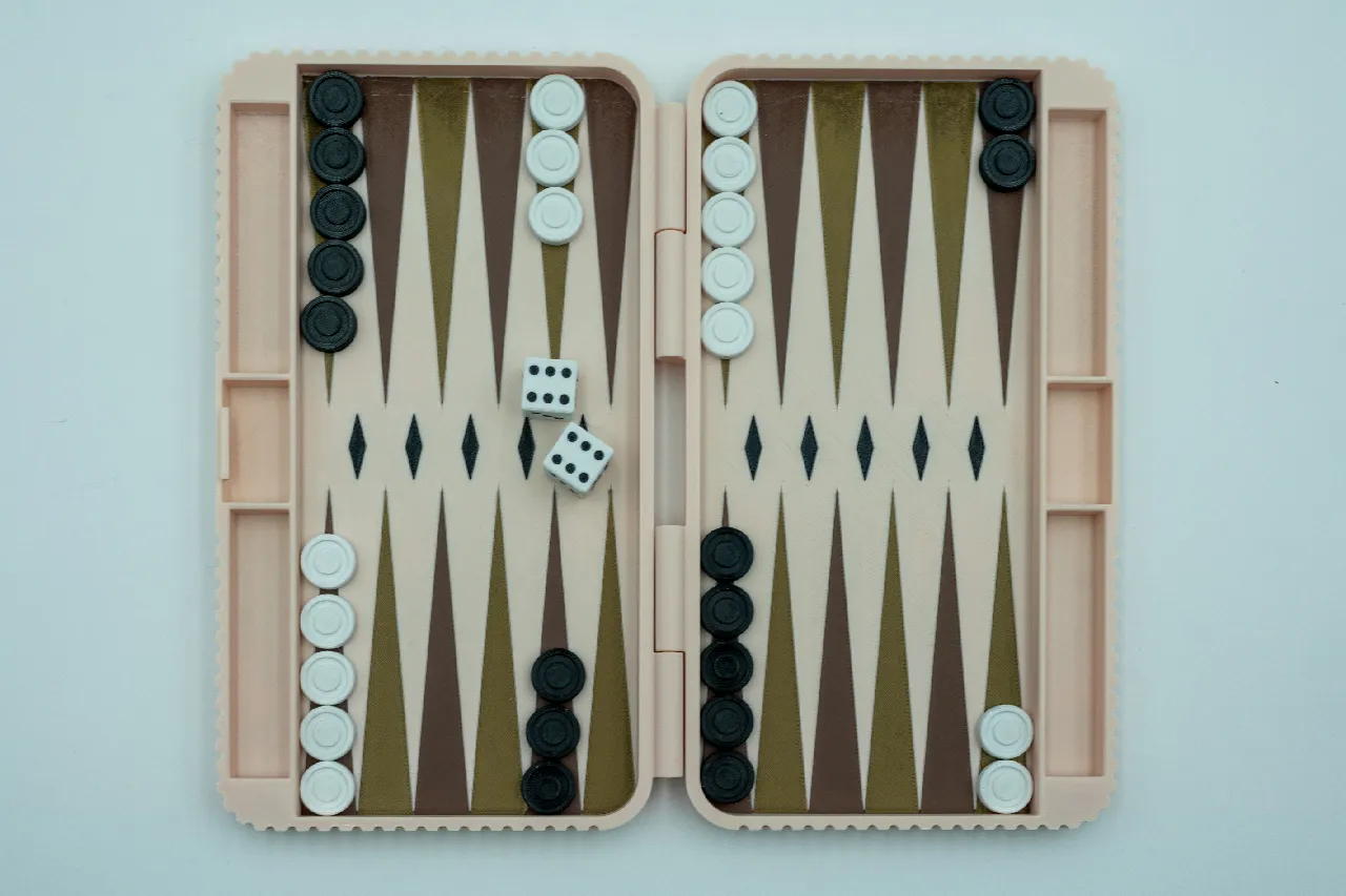 Backgammon decorative print in place by BingoDesign | Download free STL ...
