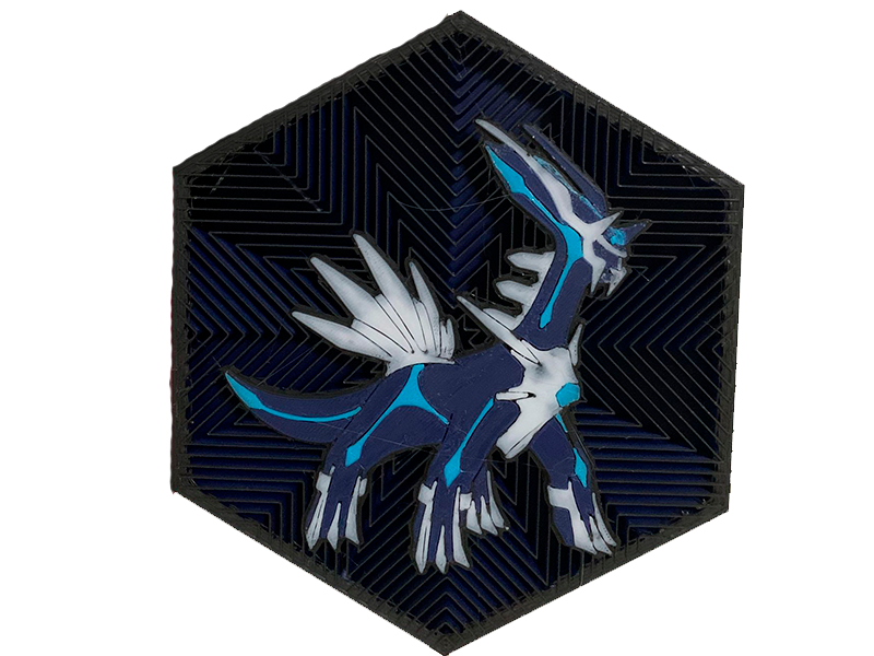 Cuadro Hexagonal Pokemon Dialga by Ismael Leon | Download free STL ...