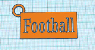 Football keyring by JJ | Download free STL model | Printables.com