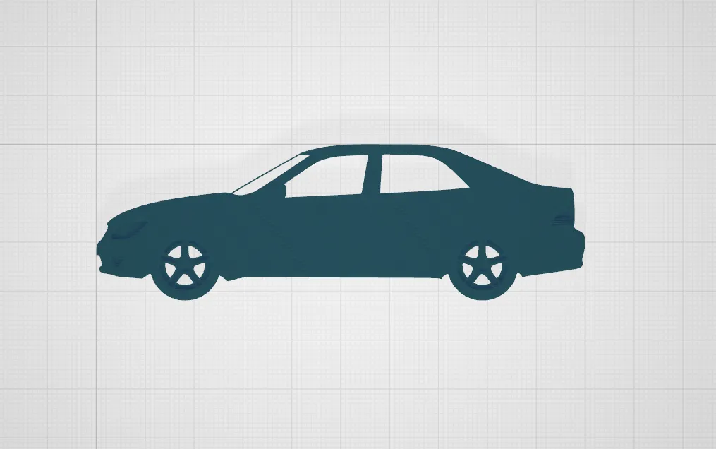 lexus is200 is300 outline by Don Pinpon | Download free STL model ...