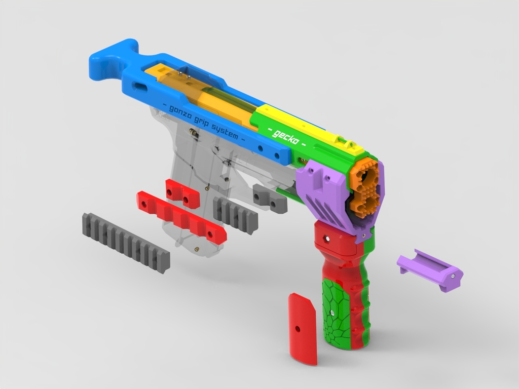 Nerf Gecko 2.0 Gonzo Grip System (GGS) mods by Taffert Designs ...