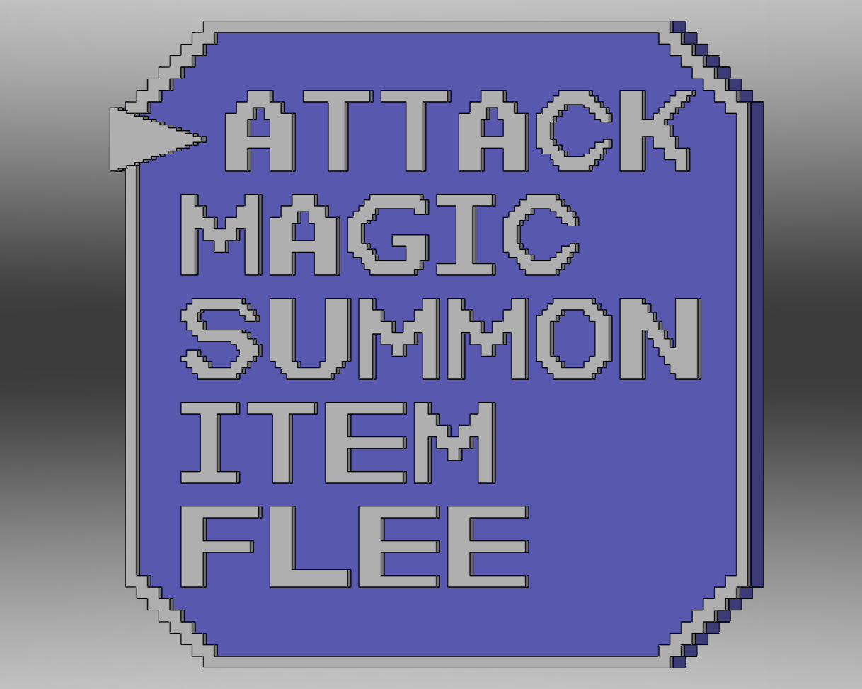 8-Bit RPG/Final Fantasy Action Menu - Fridge Magnet (Hot-Swap, Multi ...