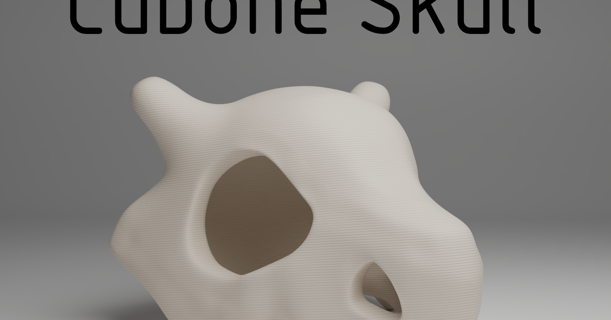 Cubone Pokemon Skull by P4trik | Download free STL model | Printables.com