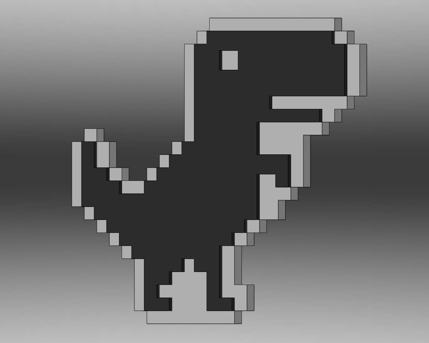 Offline T-Rex (Google Dinosaur Game) - Fridge Magnet (Hot-Swap, Multi ...