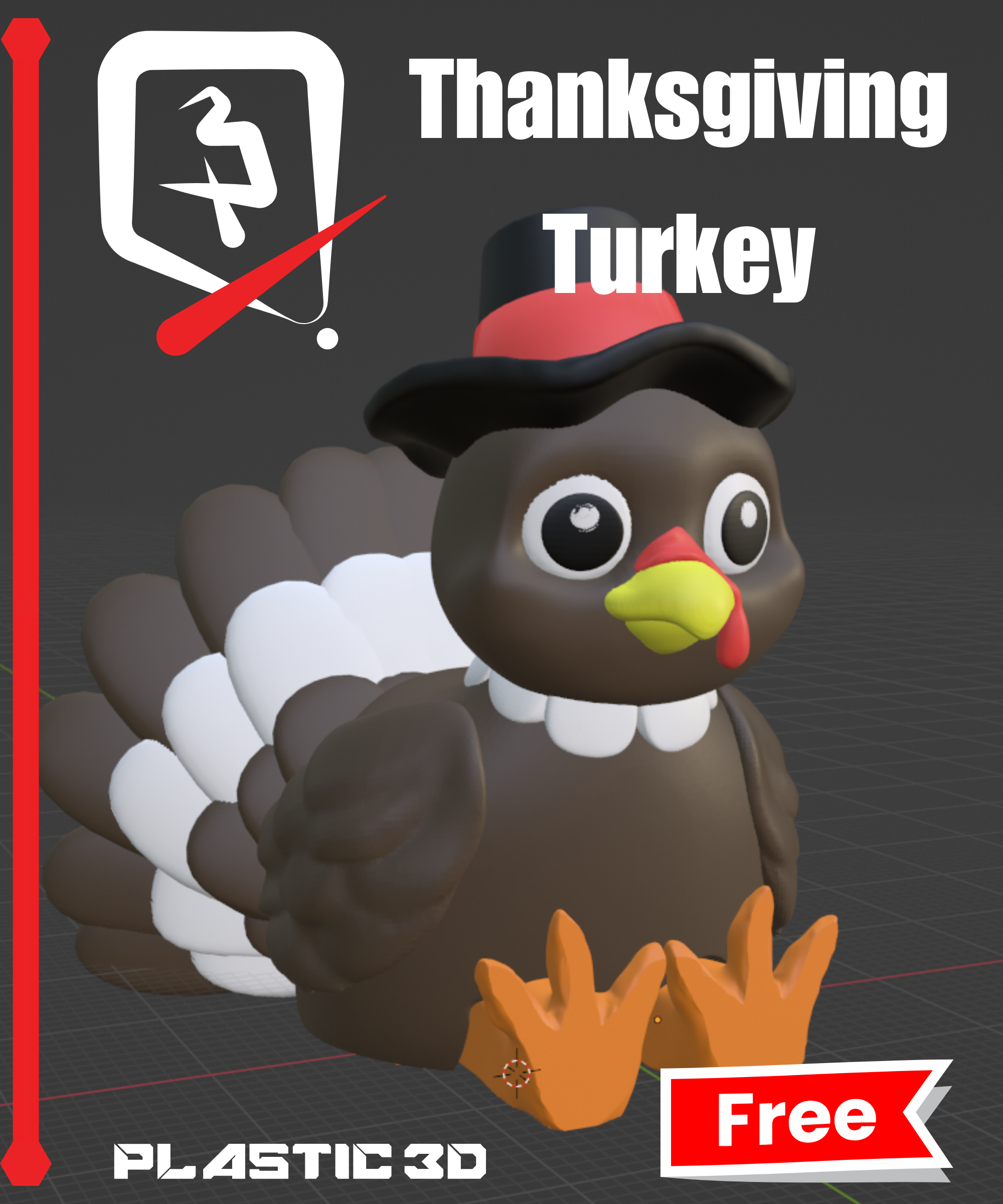 Thanksgiving Turkey by Plastic 3D | Download free STL model ...