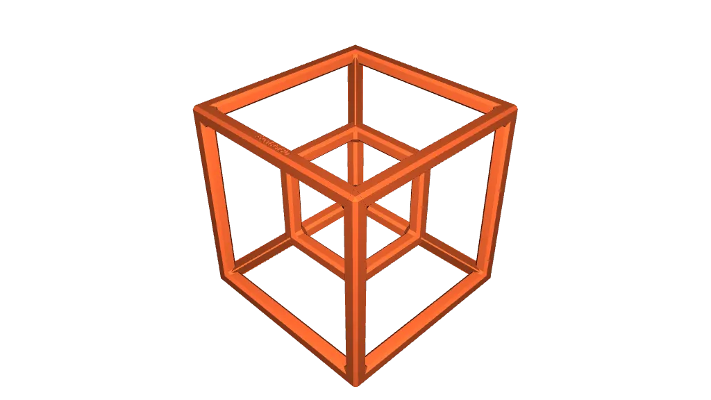 4 Dimensional Tesseract by Excelsior3D | Download free STL model ...