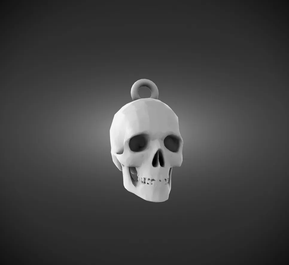 LOW POLY SKULL KEYCHAIN by Christiansen | Download free STL model ...